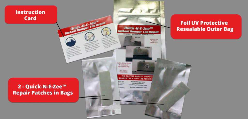 Quick-N-E-Zee™ Bumber Tab Repair Patch - EASY Bumper Tab Repairs